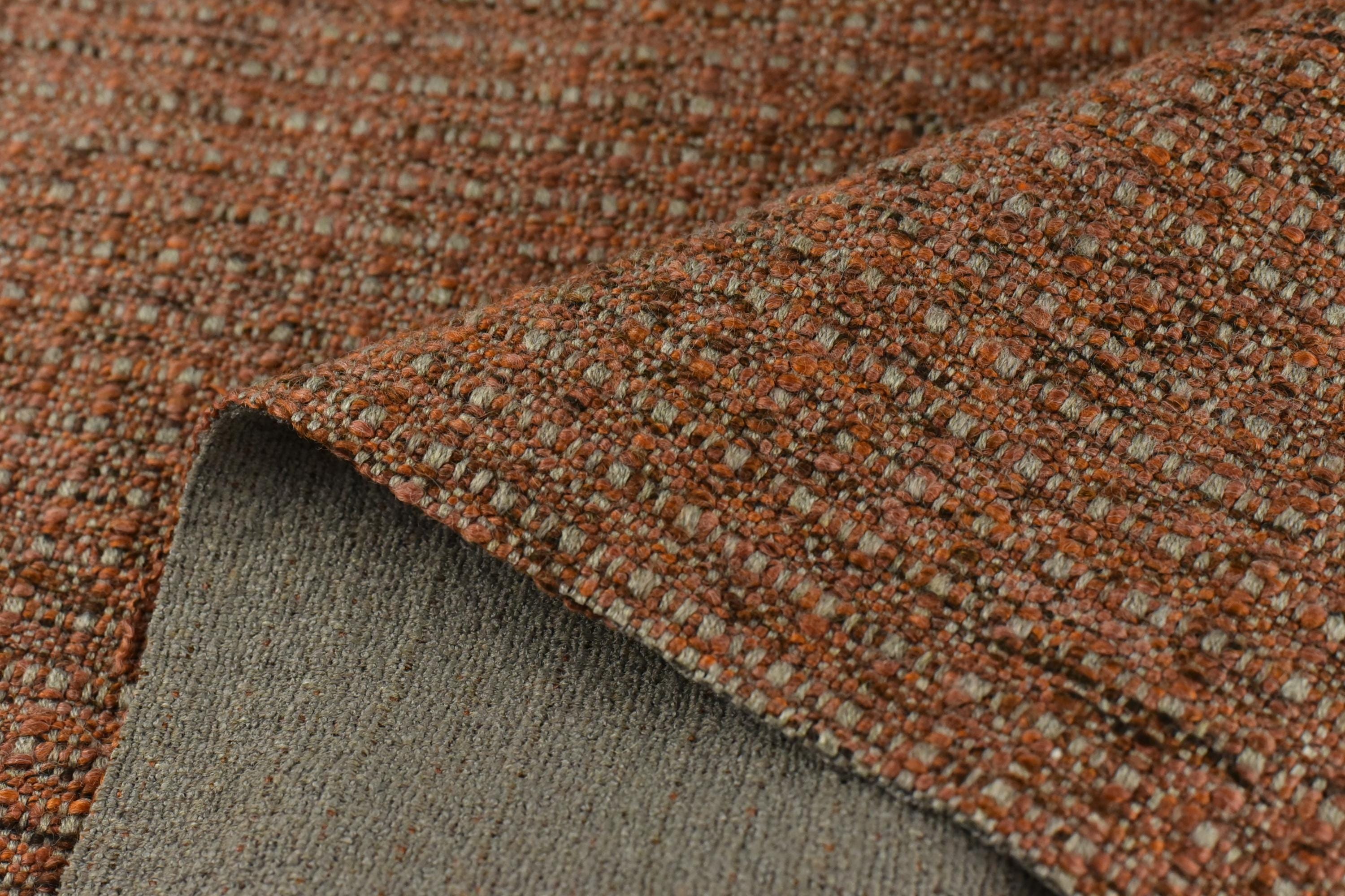 Extra Heavy Weight Wool Linen Blend Rust Brown Upholstery Fabric for ...