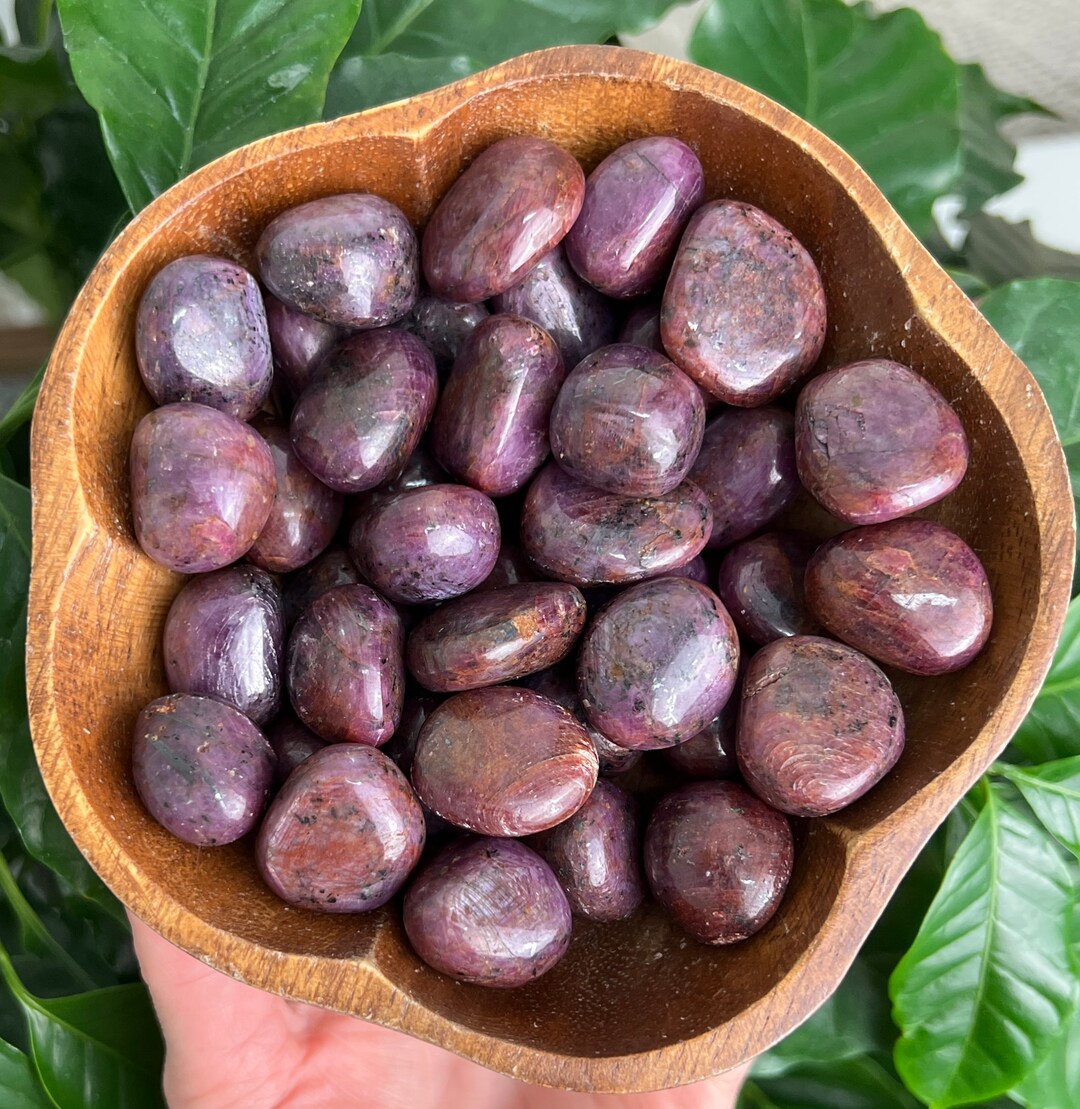 One Ruby Tumbled Stone - Etsy