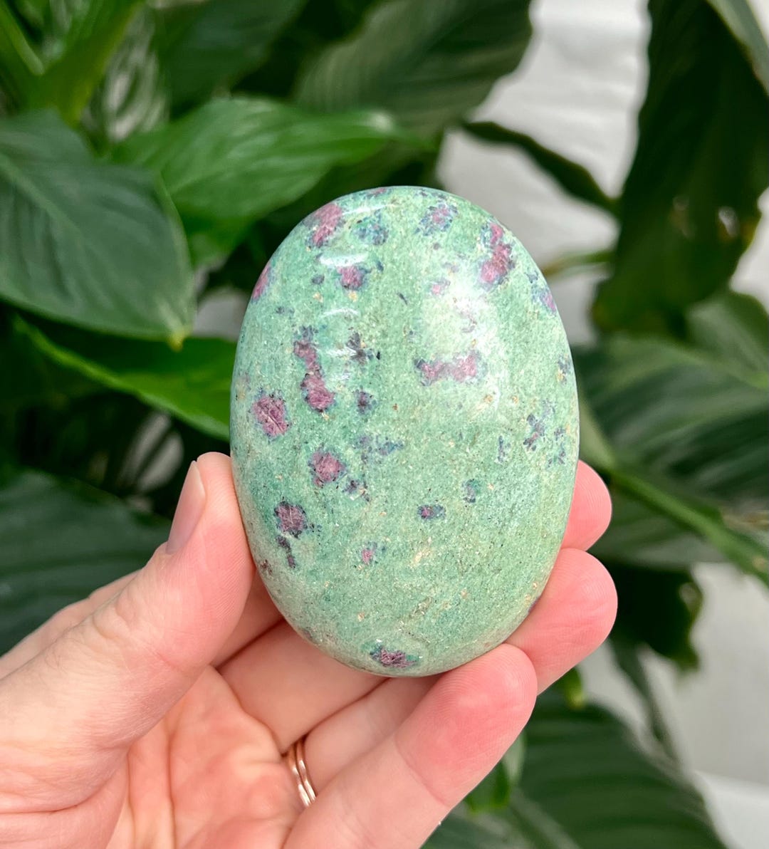 Large Ruby in Fuchsite Palm Stone (exact One Pictured) - Etsy