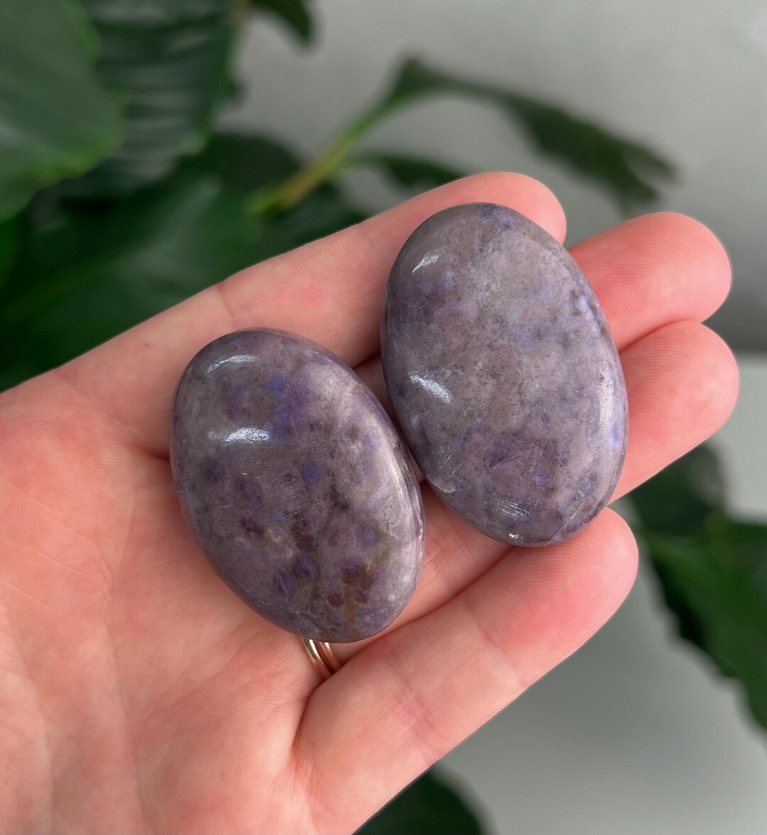 Purple Jade Palm Stone - You Choose - Etsy