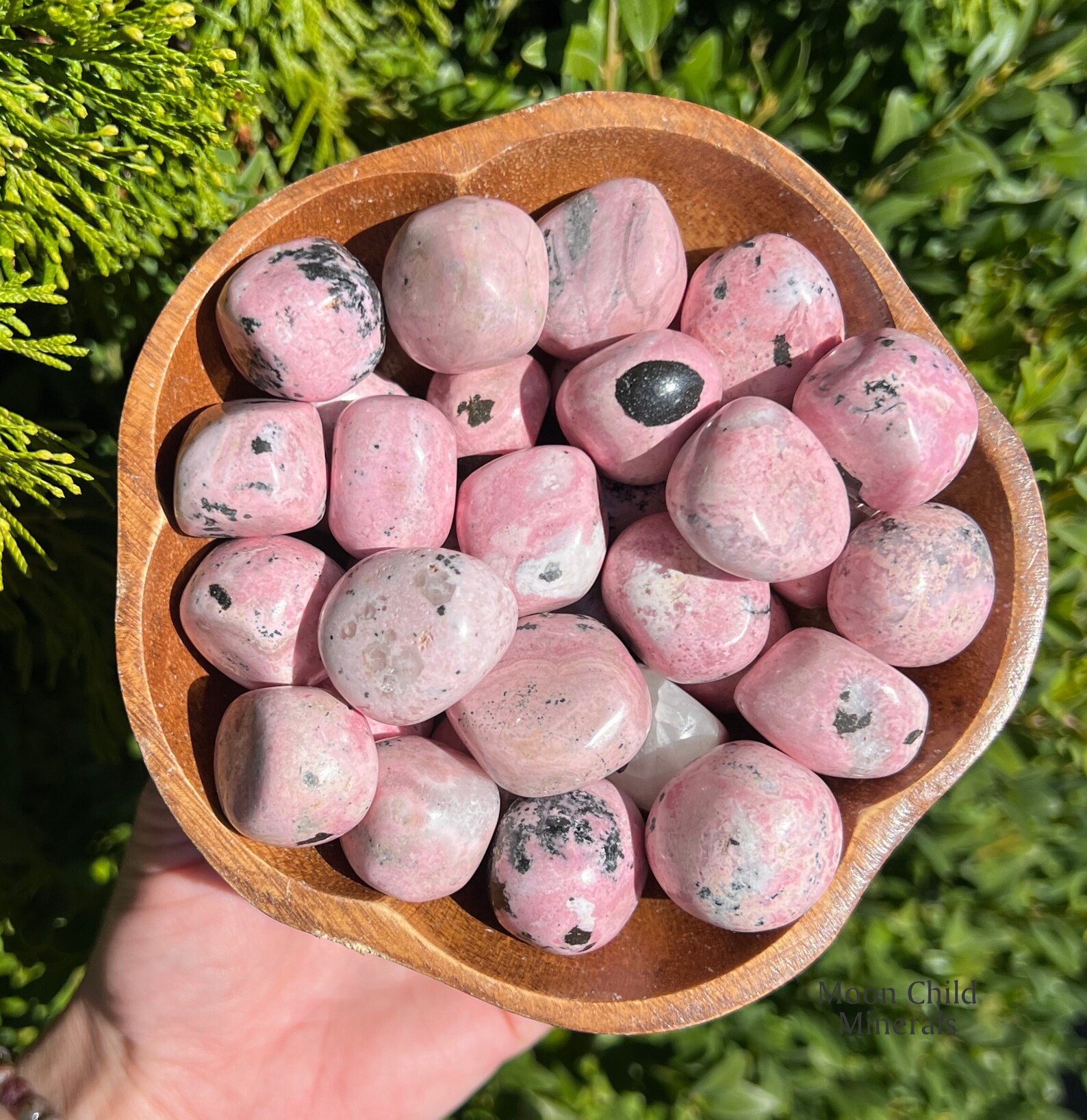 One Rhodonite Tumbled Stone - Etsy