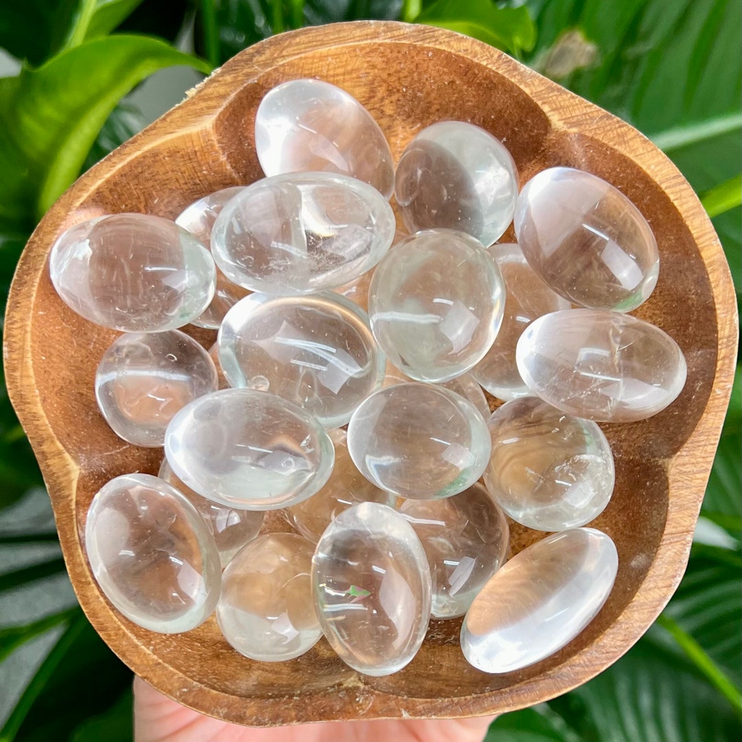 One Large Clear Quartz Tumbled Stone - Etsy