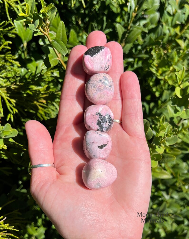 One Rhodonite Tumbled Stone - Etsy