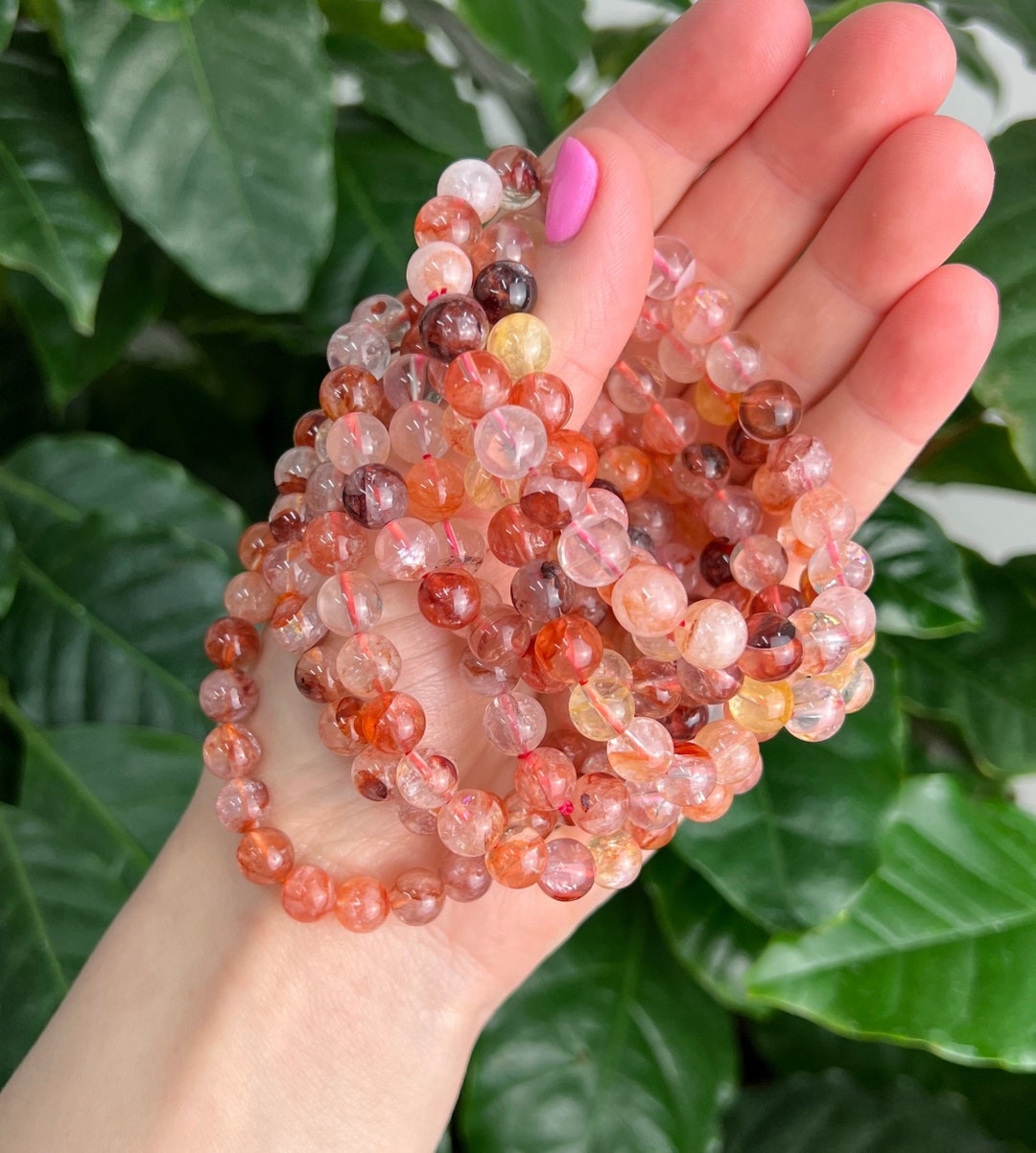One Fire Quartz Bracelet 8mm - Etsy