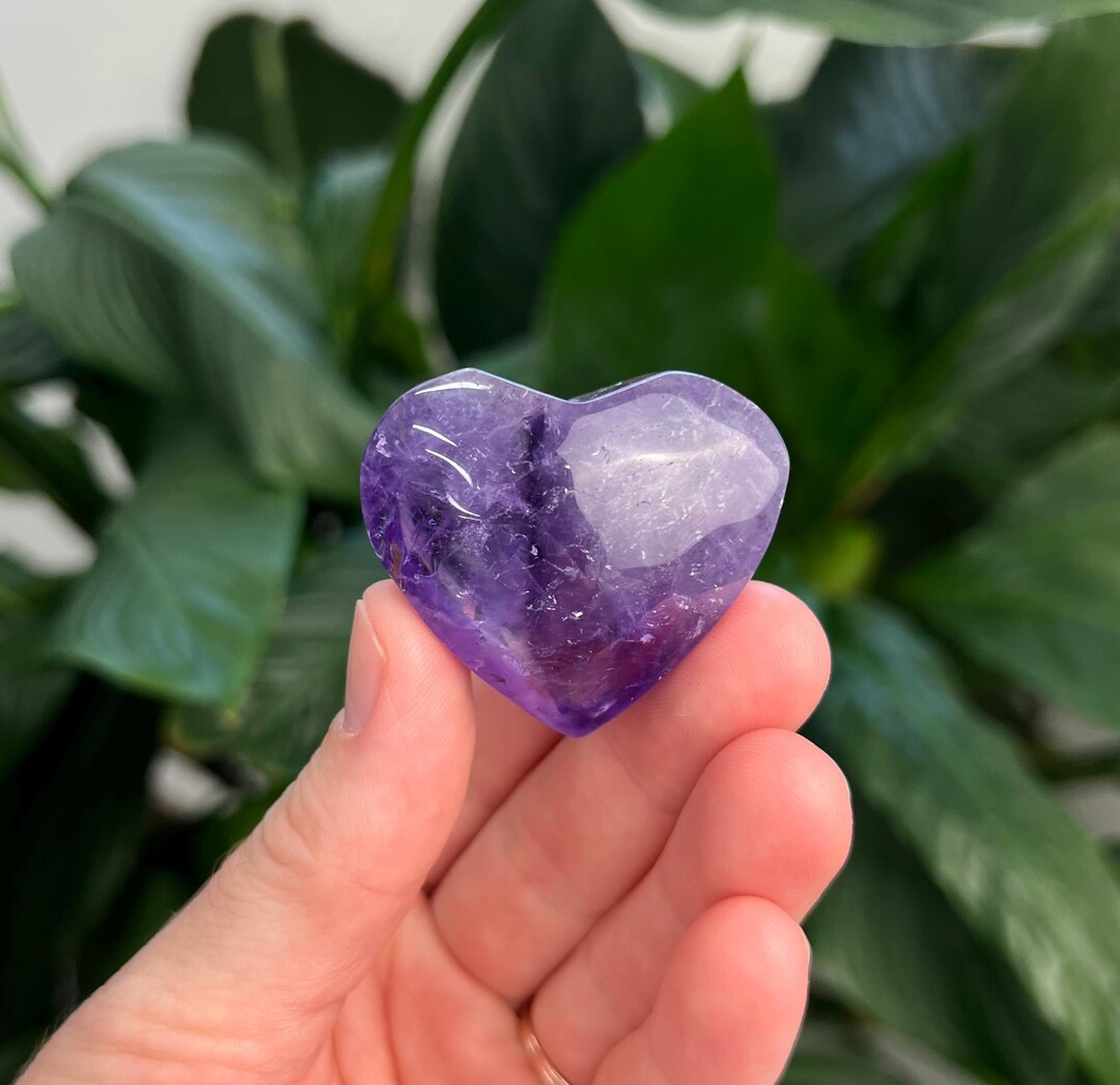 Amethyst Heart - Exact One Pictured - Etsy