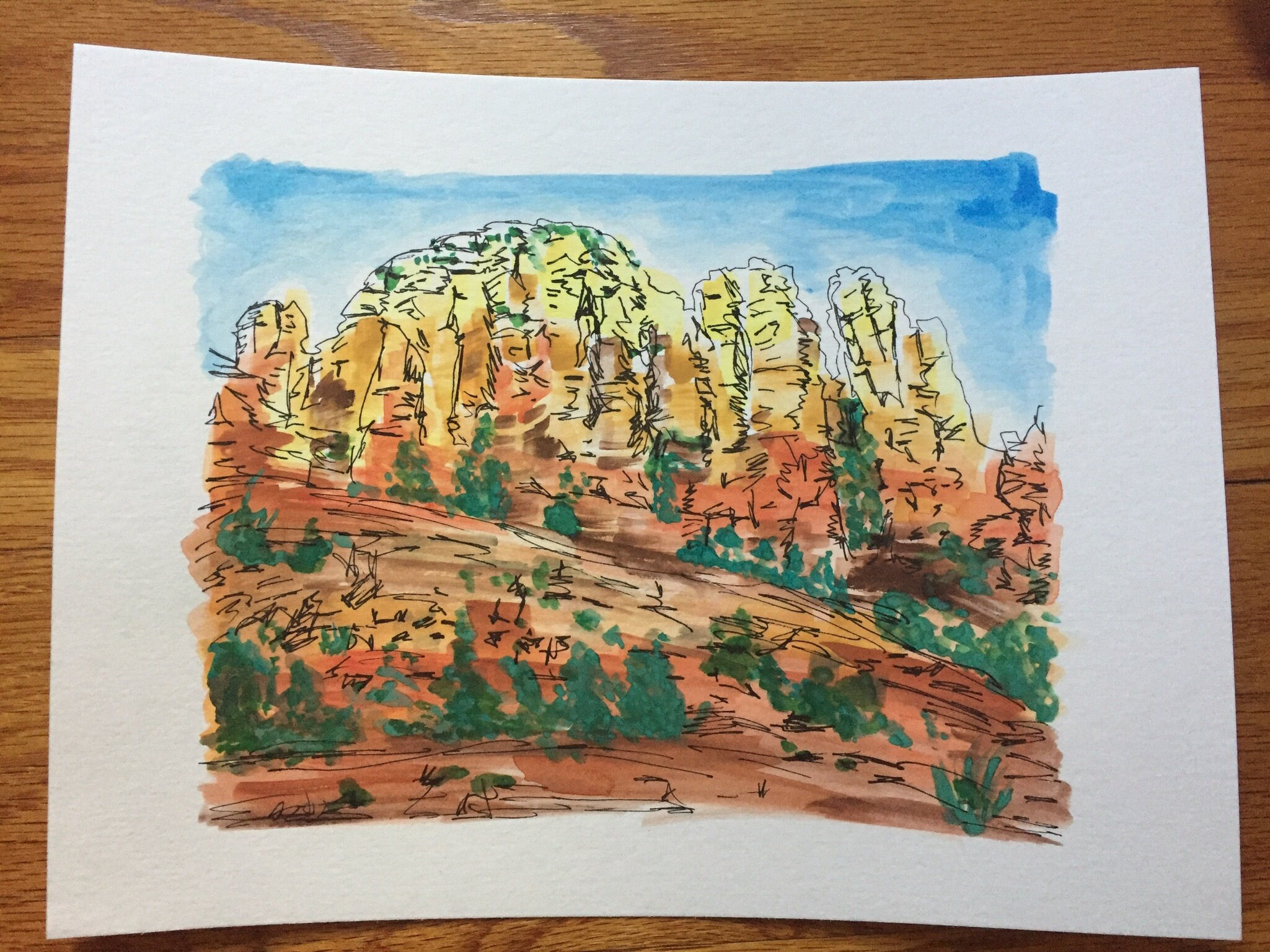 Sedona Arizona Watercolor - Etsy