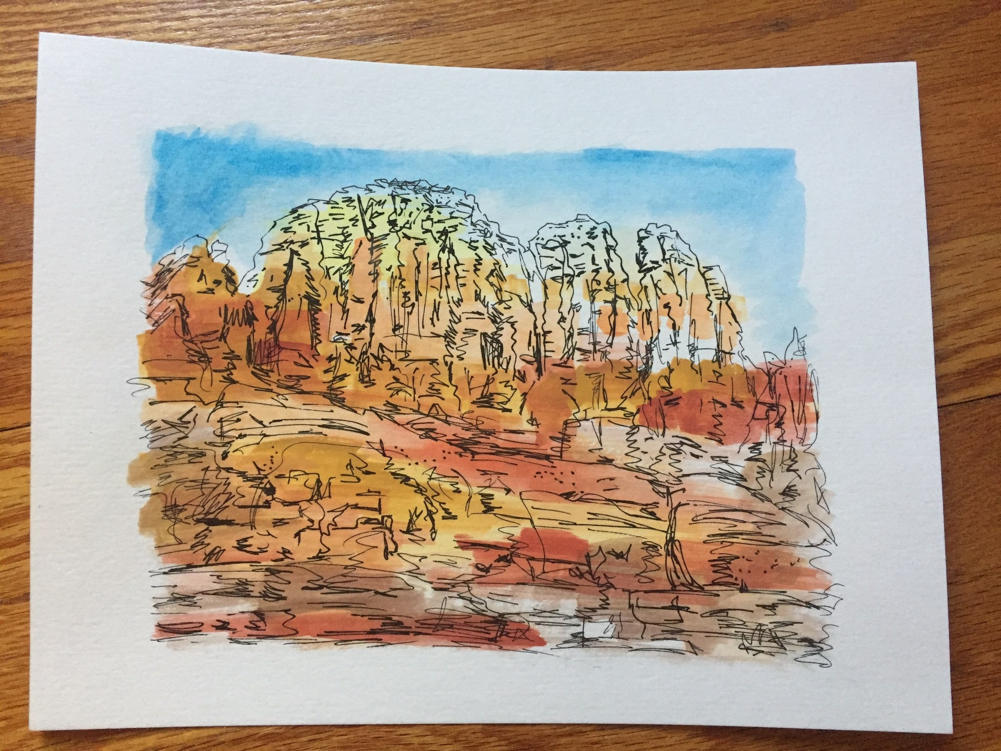 Sedona Arizona Watercolor - Etsy