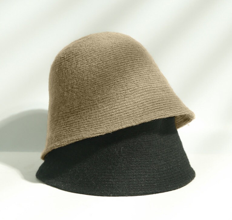Wool Blend Bucket Hat Wool Winter Hat Fisherman Hat Vintage - Etsy