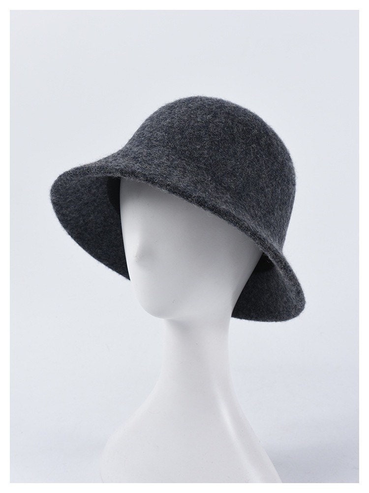 Wool Blend Bucket Hat Wool Winter Hat Fisherman Hat Vintage - Etsy