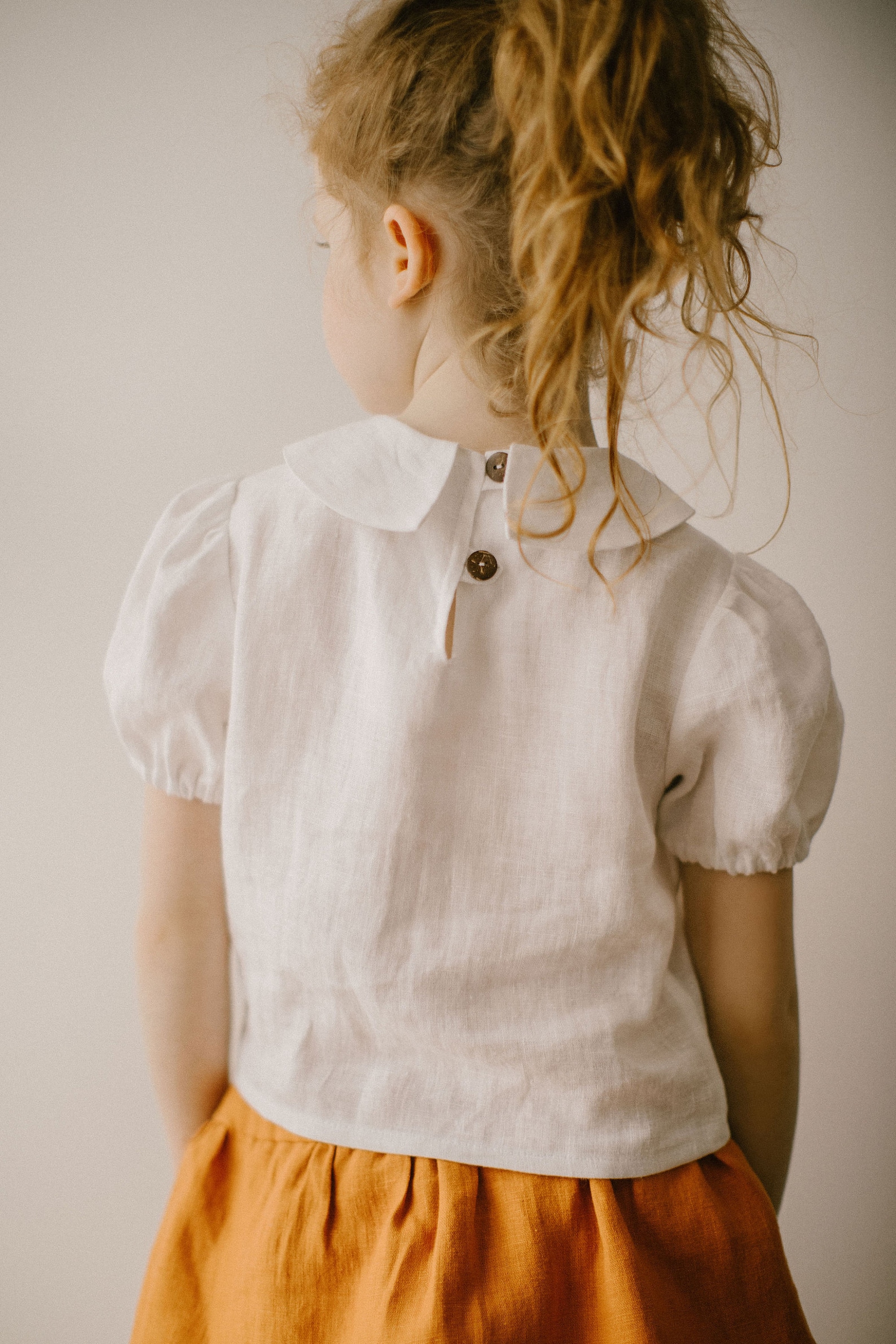 Peter Pan Shirt Linen Shirt Kids Shirt Girls Linen Shirt - Etsy