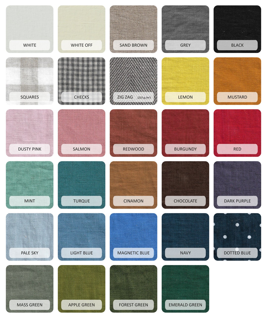 Linen Swatches. Linen Fabric Samples. Baltic Linen. Washed Linen ...
