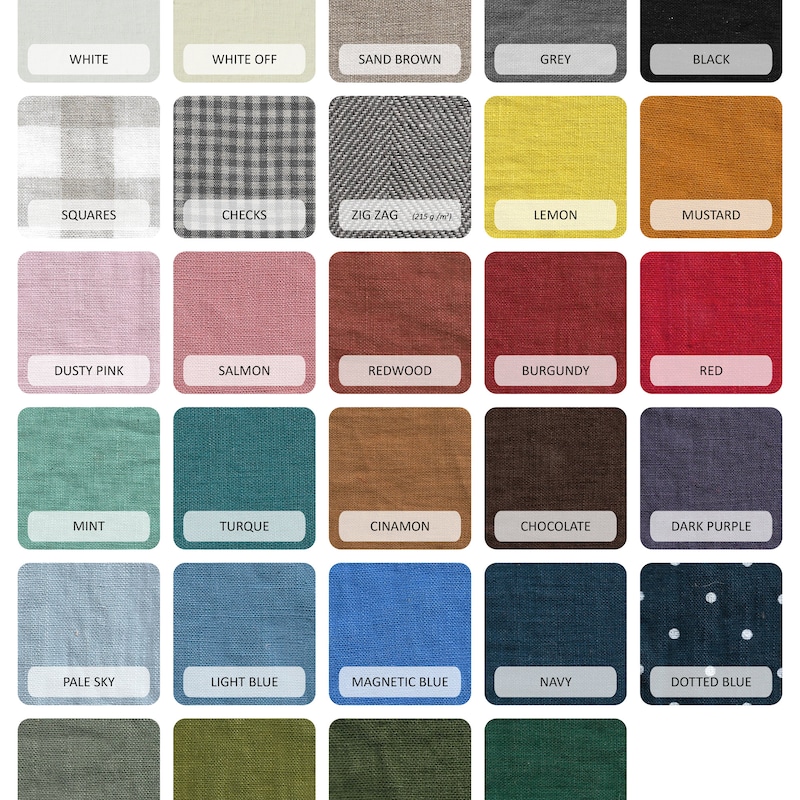 Linen Fabric Samples - Etsy