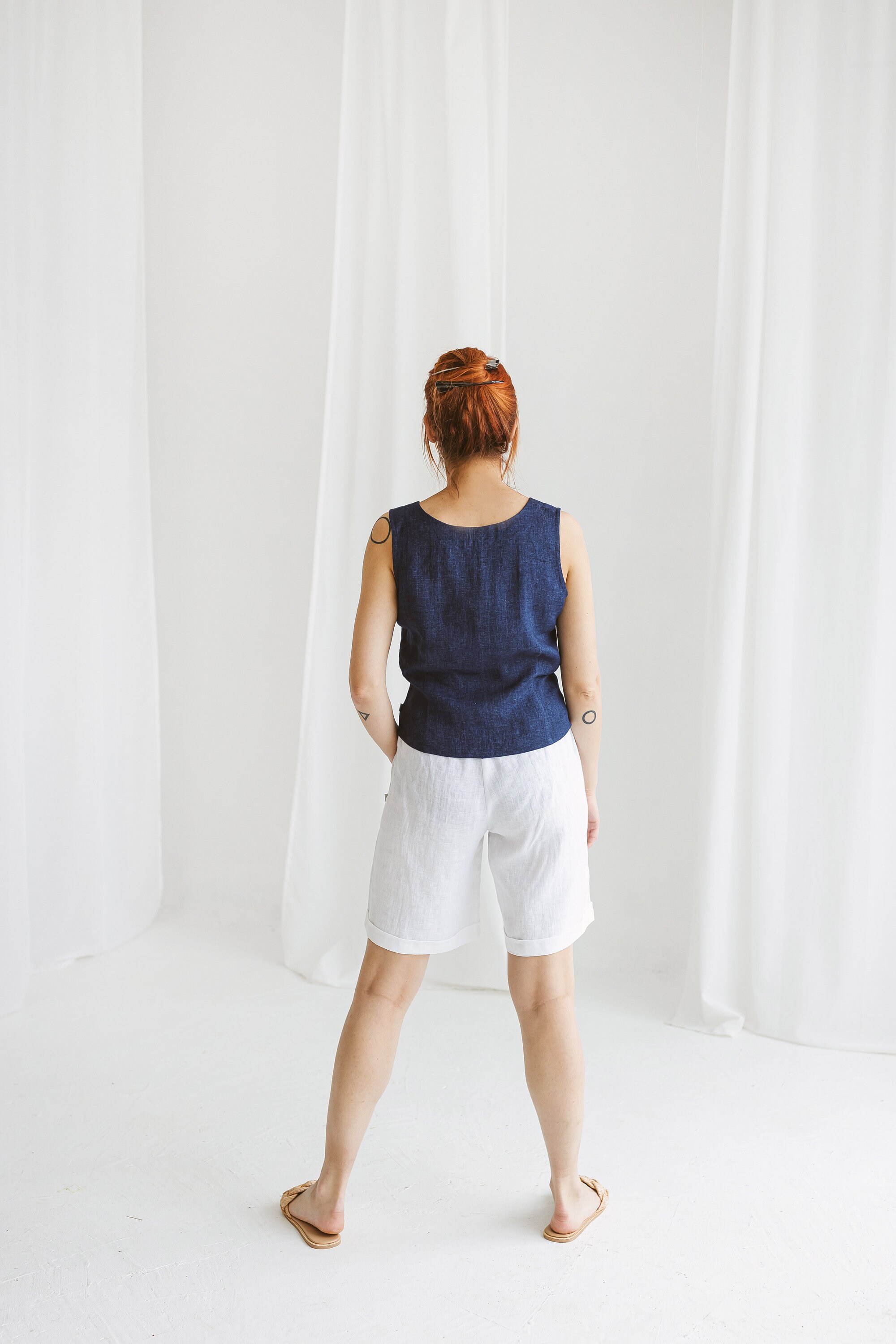 Linen Vest Women AFRIKA Linen White Vest Linen Tank Top - Etsy