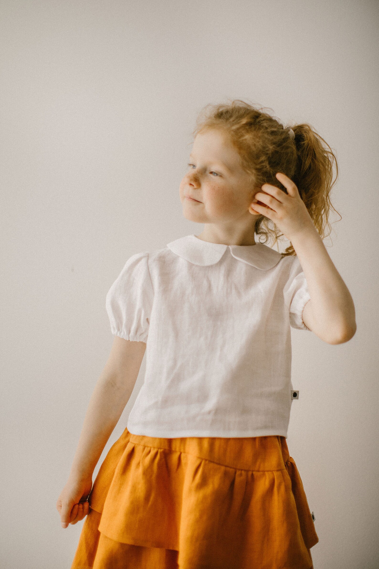 Peter Pan Shirt Linen Shirt Kids Shirt Girls Linen Shirt - Etsy