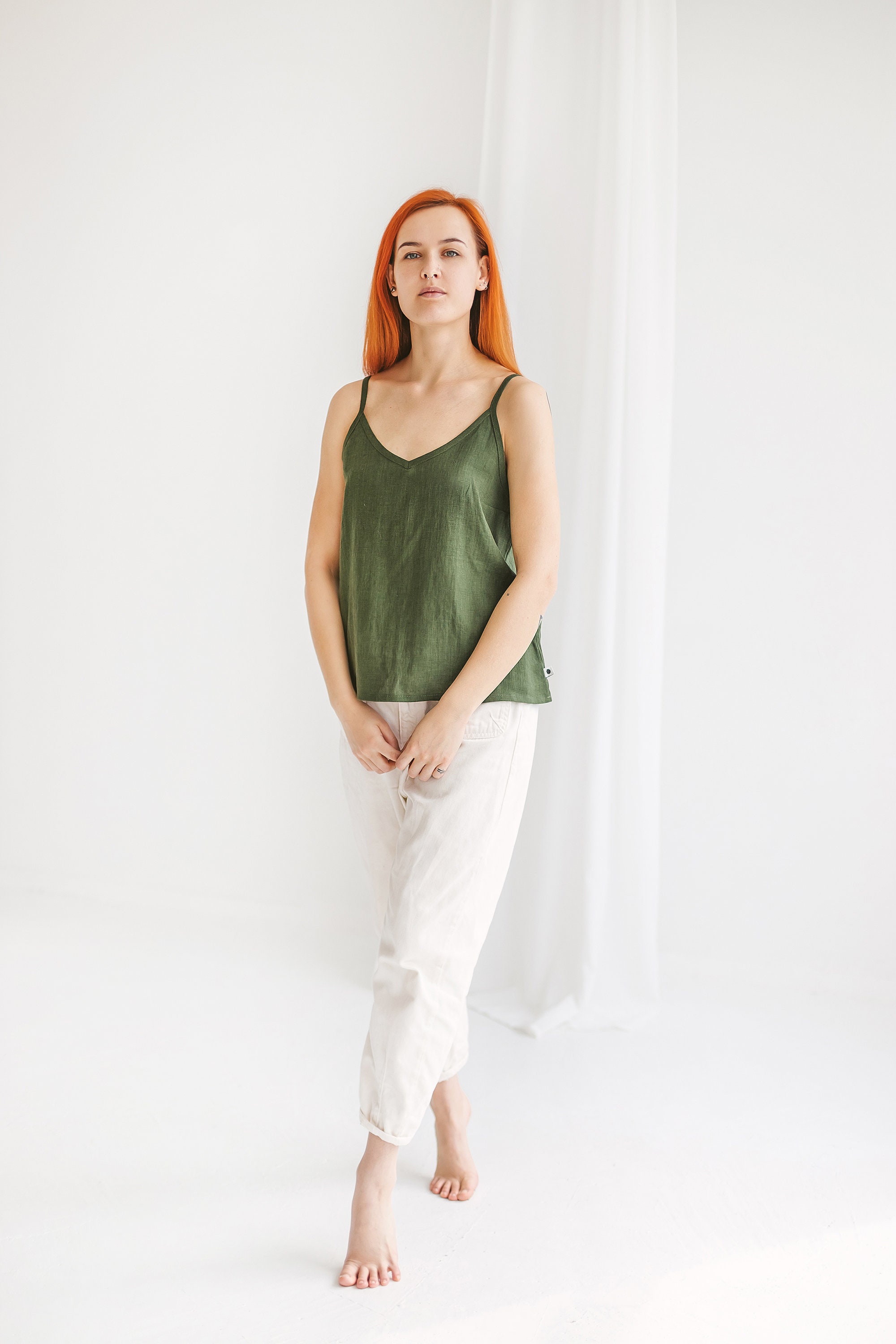 Ärmelloses Leinen Crop Top BELLA für den Sommer Damen Leinen | Etsy