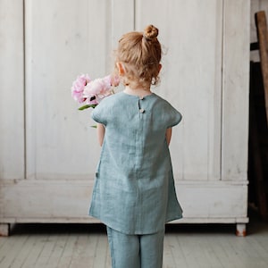 Linen Children Set, Linen Kids Clothes, Washed Linen, Summer Set, Linen ...