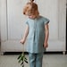 Linen Children Set, Linen Kids Clothes, Washed Linen, Summer Set, Linen ...