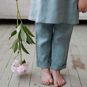 Linen Children Set, Linen Kids Clothes, Washed Linen, Summer Set, Linen ...
