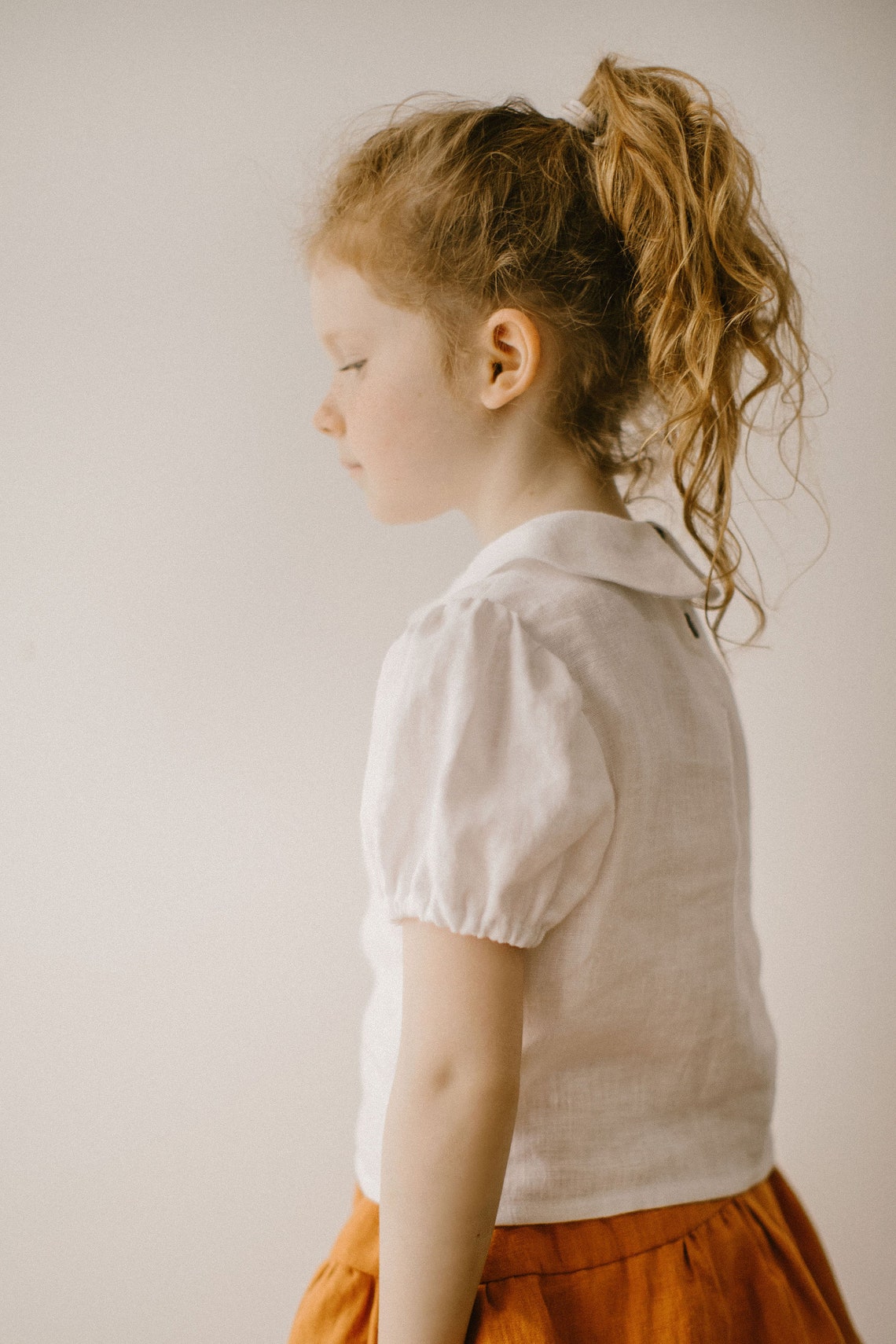 Peter Pan Shirt Linen Shirt Kids Shirt Girls Linen Shirt - Etsy