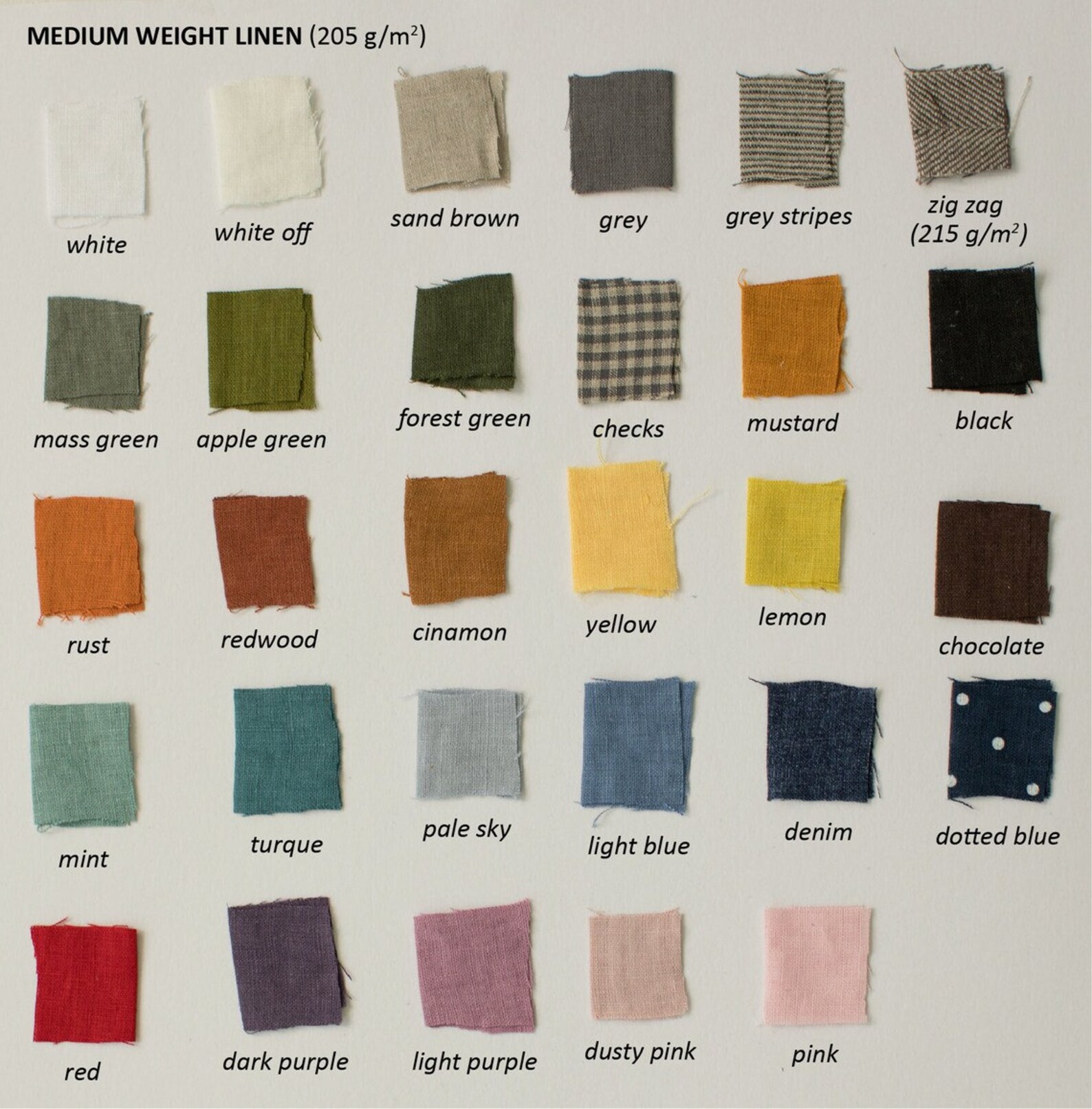 Linen Swatches. Linen Fabric Samples. Baltic Linen. Washed | Etsy