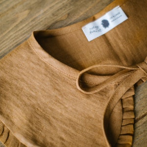 Linen Detachable Collar, Removable Peter Pan Collar, Ruffled Collar for ...