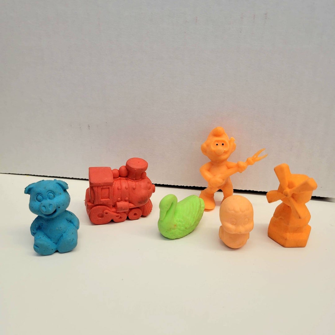 Vintage Erasers 80s or 90s/ 3D - Etsy