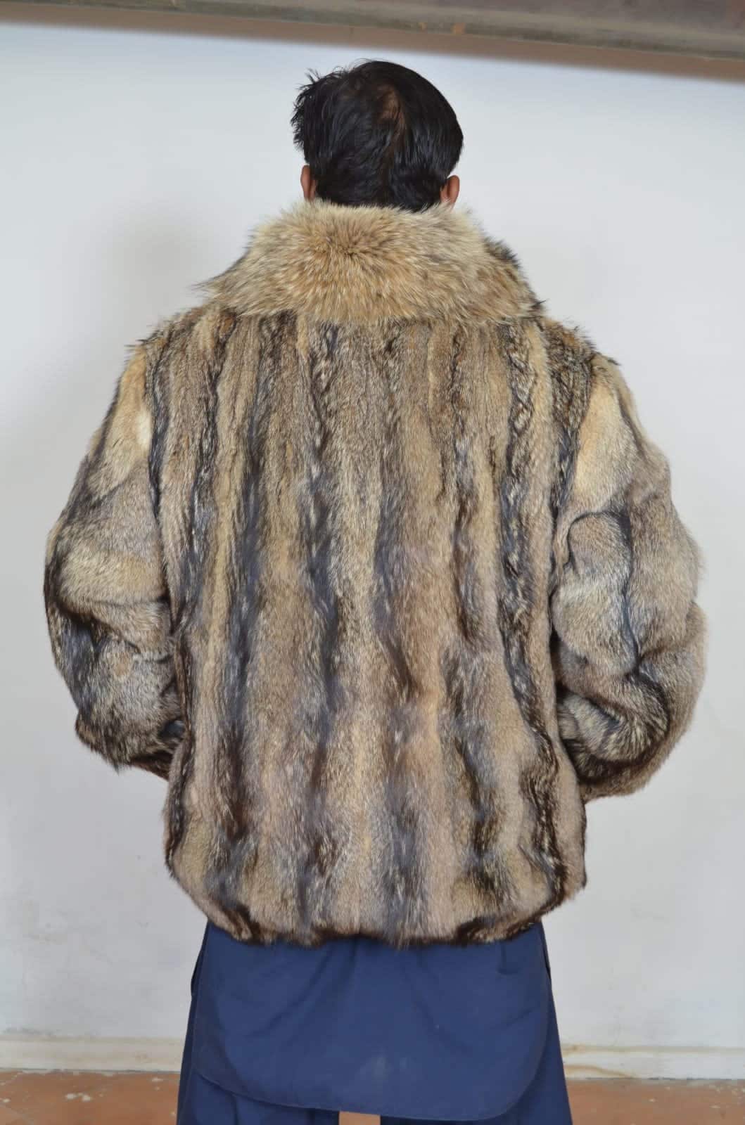 Real Coyote Fur Coat/bomber Jacket for Men All Sizes - Etsy