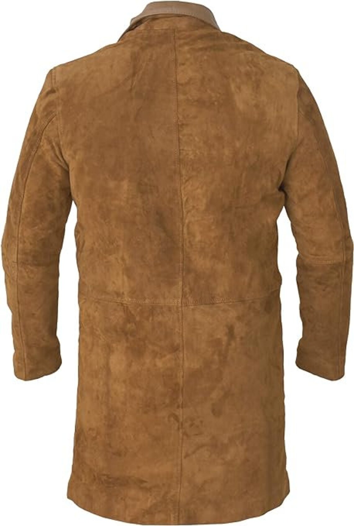 Western Distressed Suede Leather Trench Coat - Brown Mens Coat - Etsy