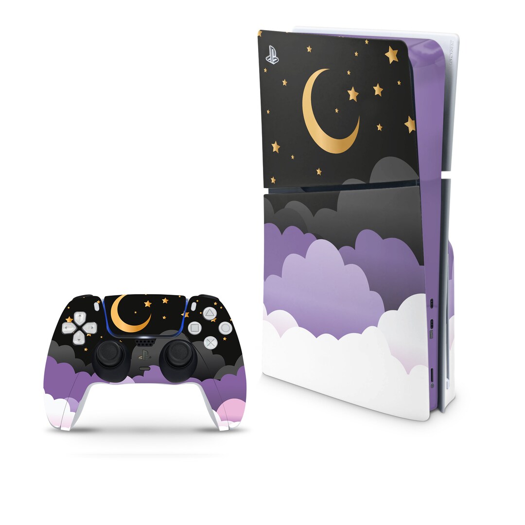 Black Moon Decal for PS5 Slim Playstation 5 Console and Controller ...