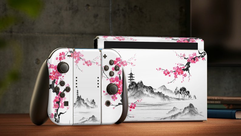 Oled Nintendo Switch Skin Decals Temple Nippon Wrap Vinyl | Etsy
