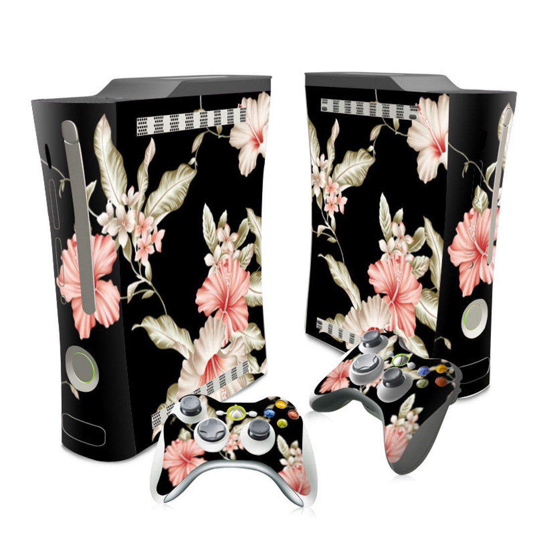 Xbox 360 Skin Sticker Console Skin Decal and 2 Controller Sticker Black ...