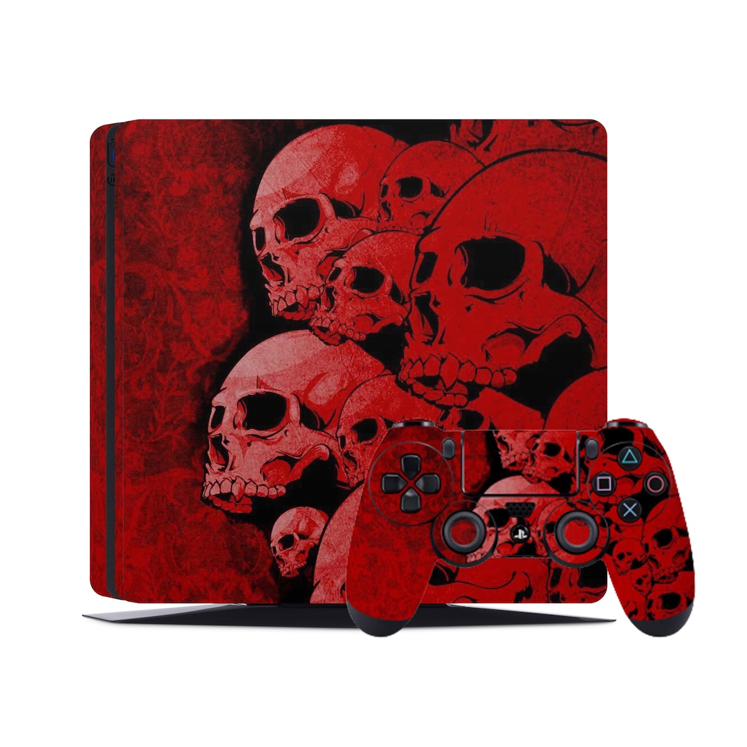 PS4 Slim Pro Fat Playstation 4 Consola Skin Calcomanía Pegatina Skully ...