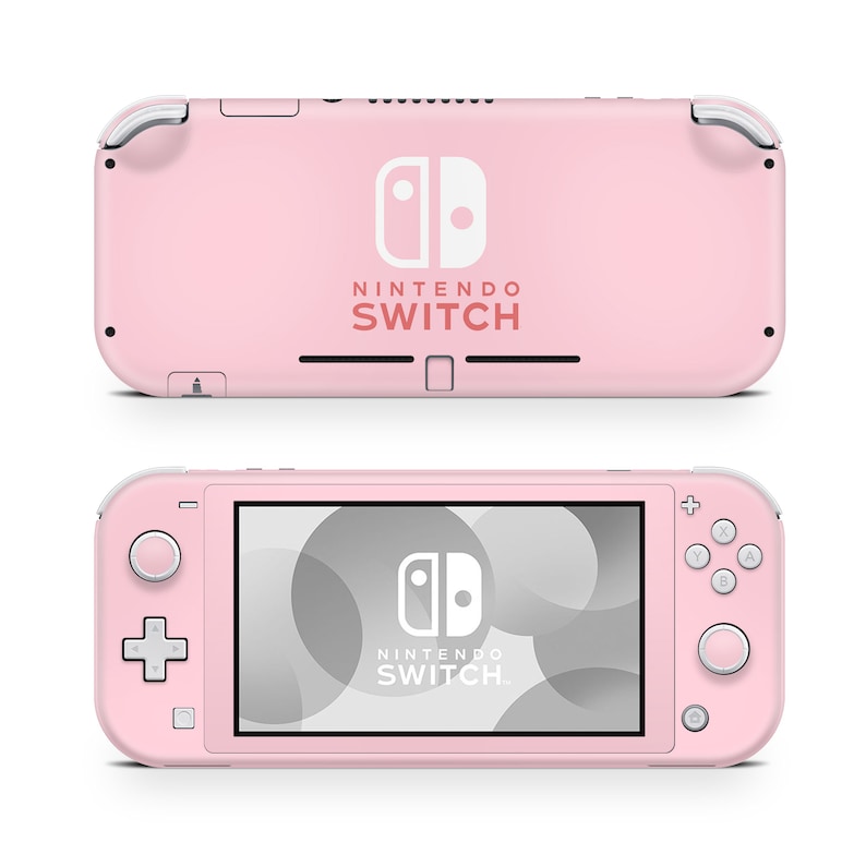 Nintendo Switch Lite consola piel calcomanía pegatina Aqua suave rosa ...