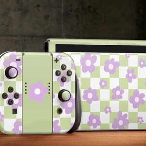 Oled Nintendo Switch Skin Decals Checkerboard Wrap Vinyl - Etsy
