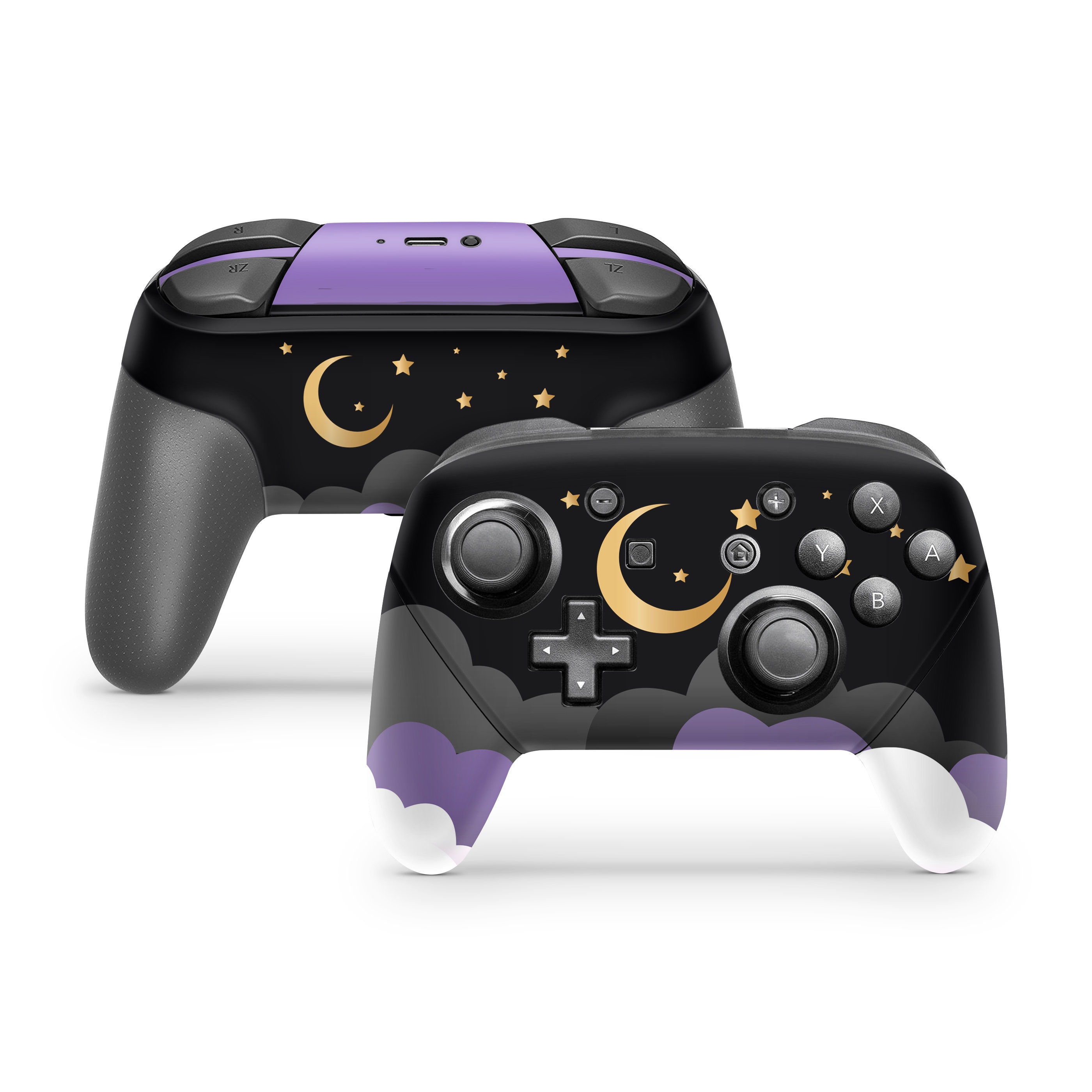 Nintendo Switch Pro Controller Skin Decal Sticker Purple Cloud | Etsy