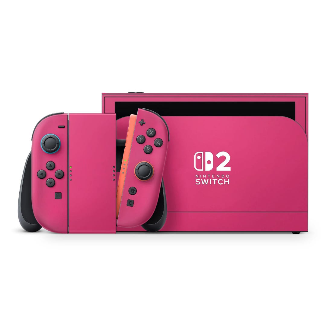 Dark Pink Nintendo Switch 2 Skin: Coquette Gamer Vinyl Decal - Etsy
