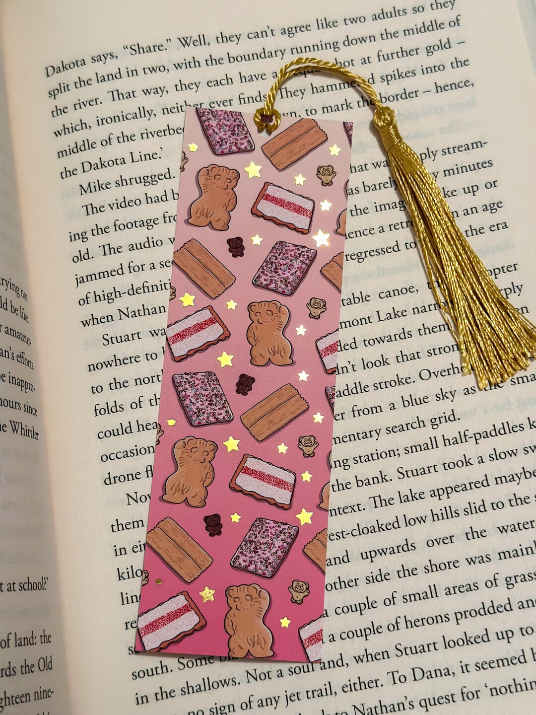 Biscuits Bookmark, Australian Bookmark, Gold Foil - Etsy