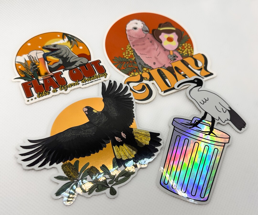 Favourites Sticker Pack of 4 Australian Birds Aussie Stickers - Etsy