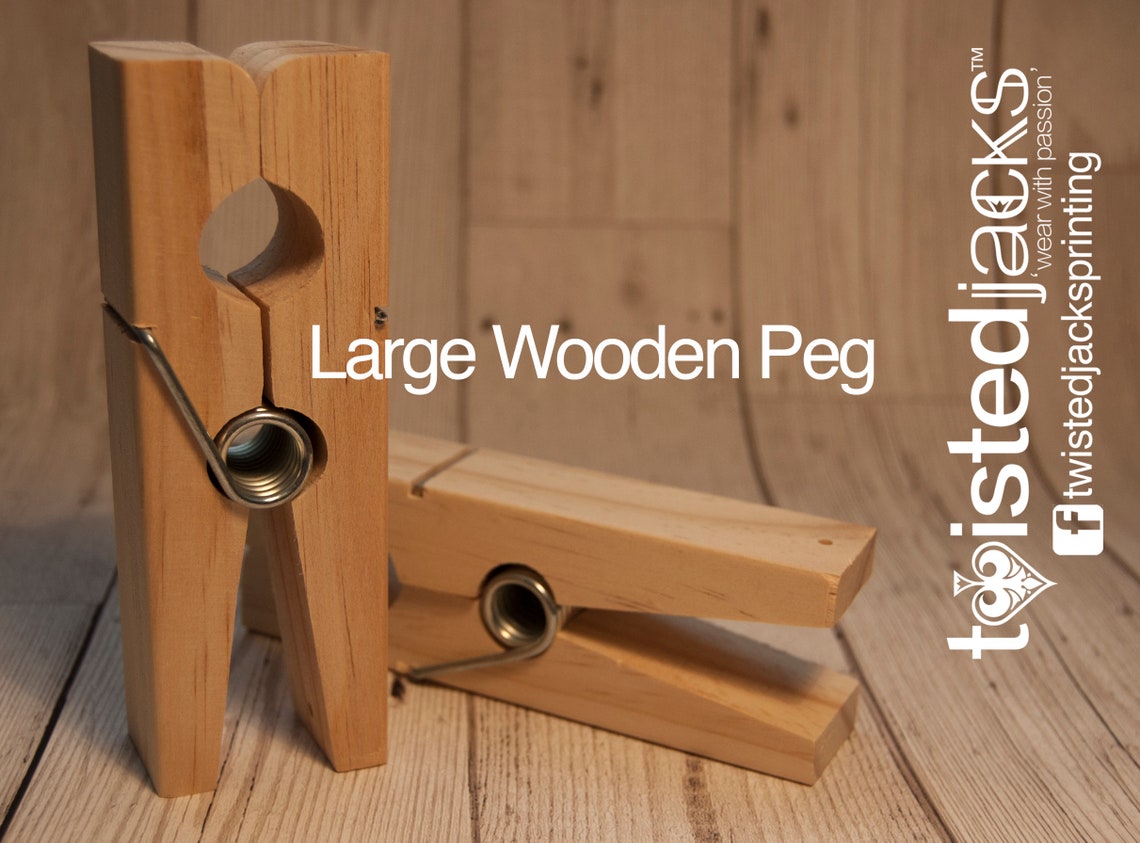 2 X Large Wooden Clothes Pegs Table Decoration Wedding Centre | Etsy