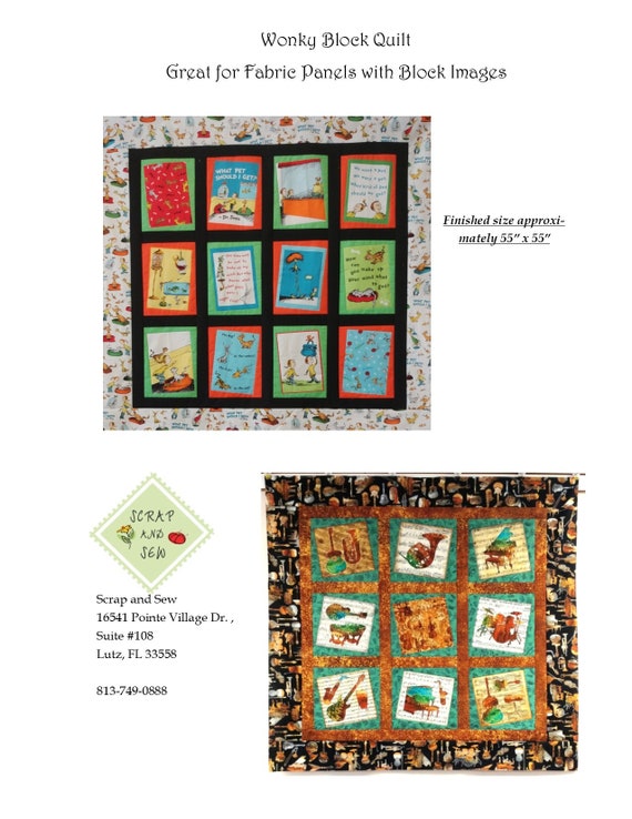Wonky Block Quilt PATTERN Instructions Great for Fabric - Etsy