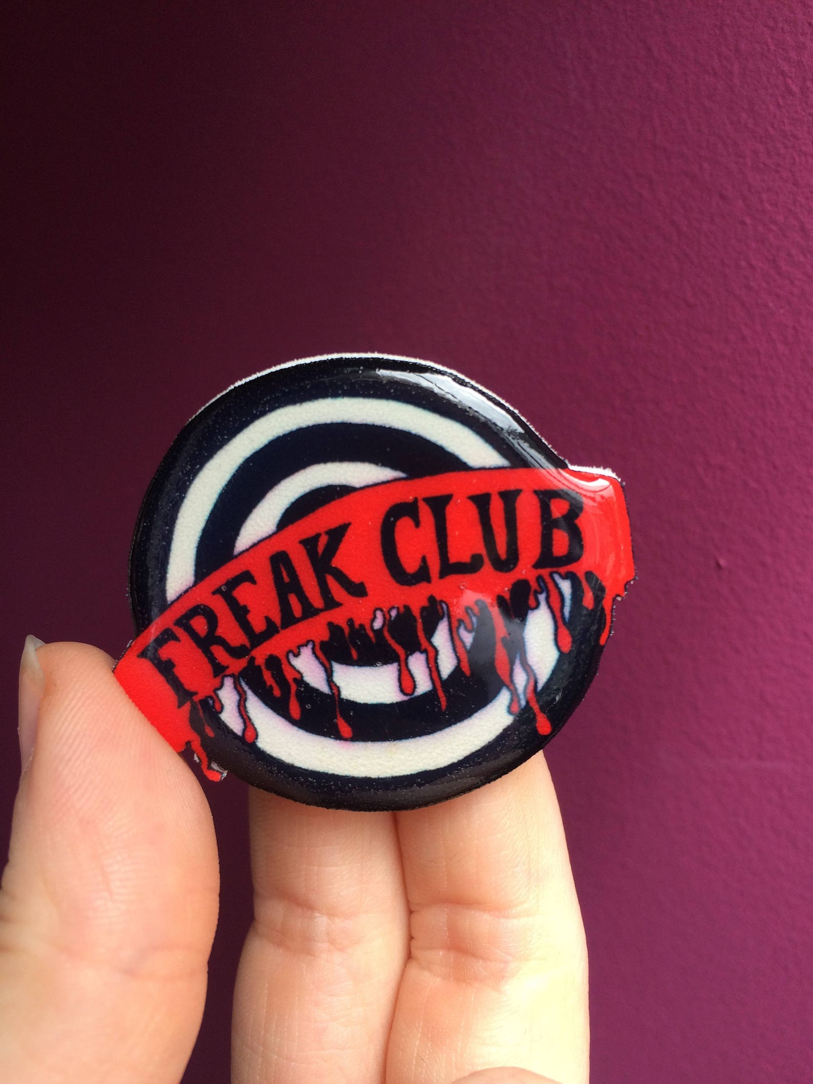 FREAK CLUB Logo Horror Pin Spooky Cute Monster Pin Shrink - Etsy Israel