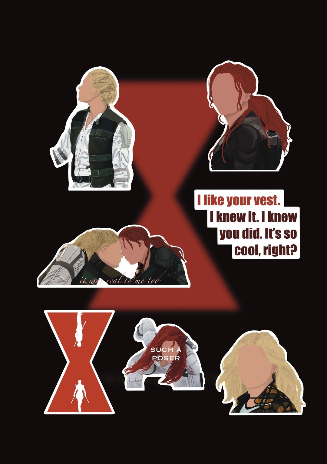 B-widow 7 Sticker Pack | Yelena, Natasha, Sticker Set - Etsy