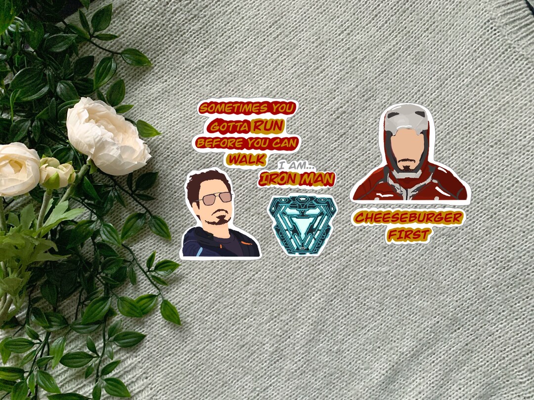 Iron Man Stickers Set of 6 - Etsy