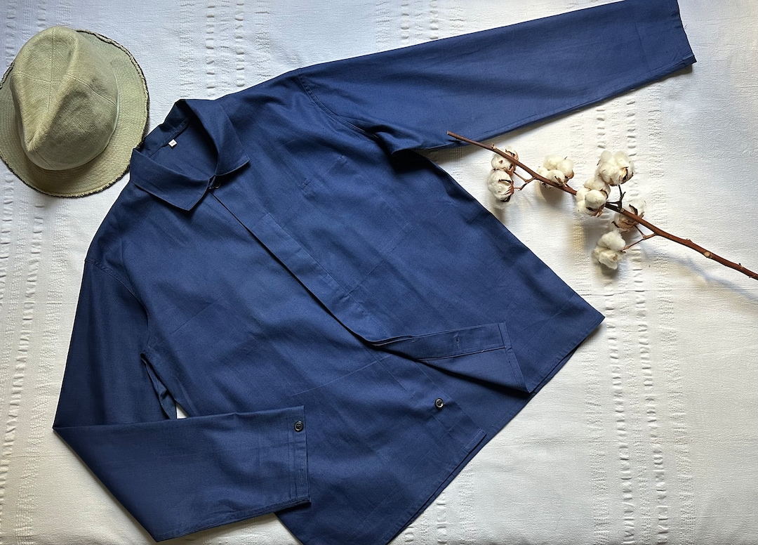 Vintage 80s Work Shirt Work Jacket Pit 23 Medium Workwear Work Wear ...