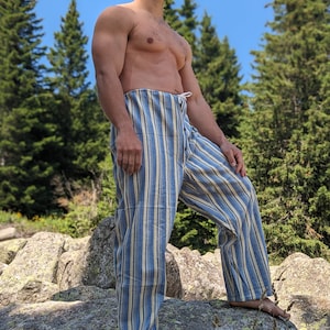 Vintage 60s French Brushed Flannel Cotton Stripe Pyjamas Pajamas ...