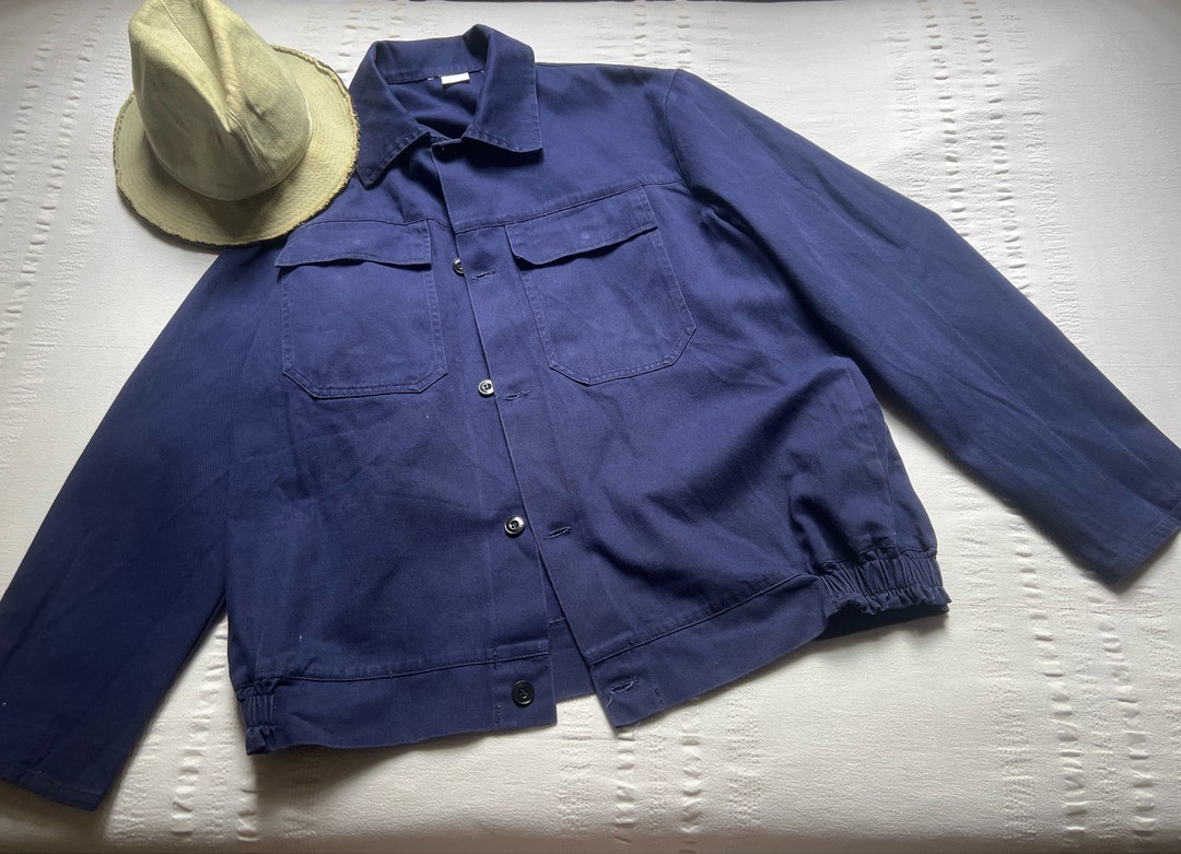 Vintage German Work Jacket Chore Coat Workwear Work Wear Hobo Worker ...