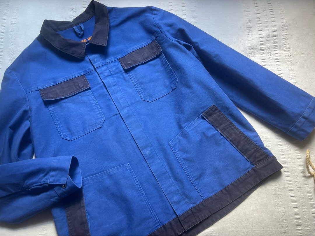 Vintage German Moleskin Work Jacket Chore Coat Workwear Work Wear Hobo ...