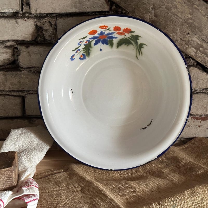Enamel Wash Basin - Etsy