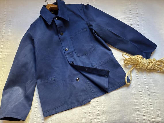 Vintage Chore Coat Pit 22" Work Jacket Workwear Work … - Gem