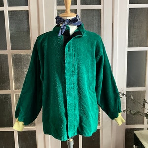 Vintage Antiflame Jacket Double Face Bouclette Terry Cardigan Sailor ...